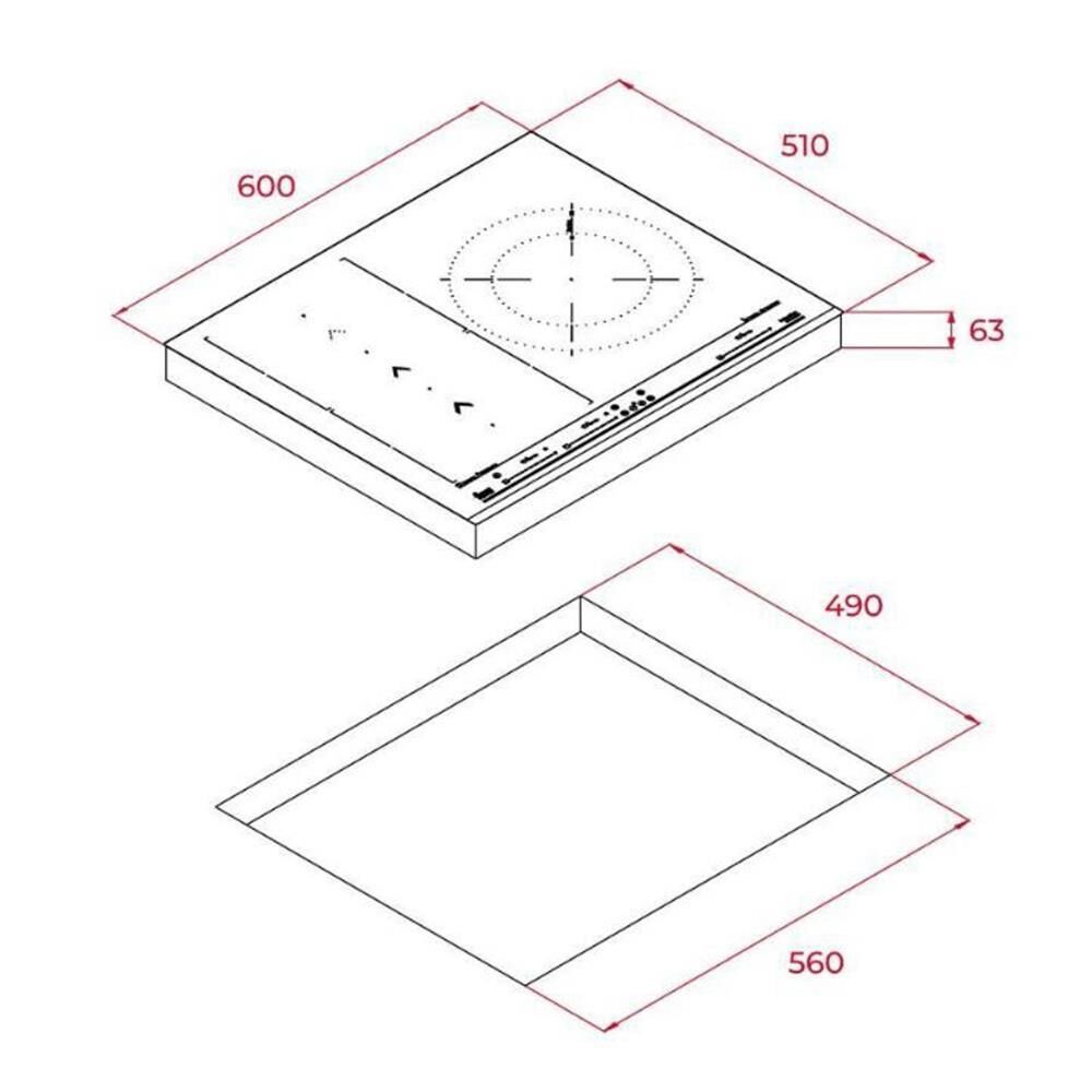Teka Siyah İndüksiyonlu Ankastre Set (ATV 60 Davlumbaz - IZS 65600 ...